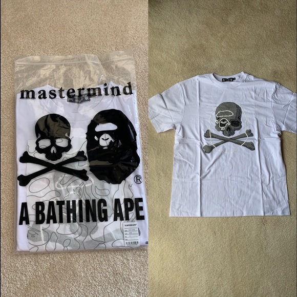 Bape | Shirts | Bape X Mastermind White Ape Head Tee | Poshmark